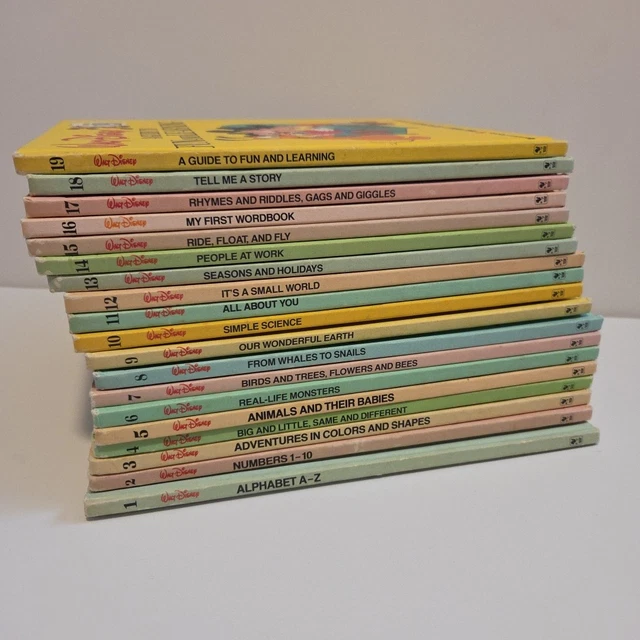 WALT DISNEY FUN-TO-LEARN Library Complete Full Set 1-19 Books Lot ...