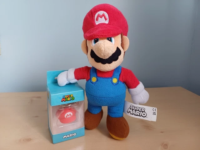 NINTENDO SUPER MARIO Plush & Rare 2018 Bioworld Cap Keyring Bundle £7. ...