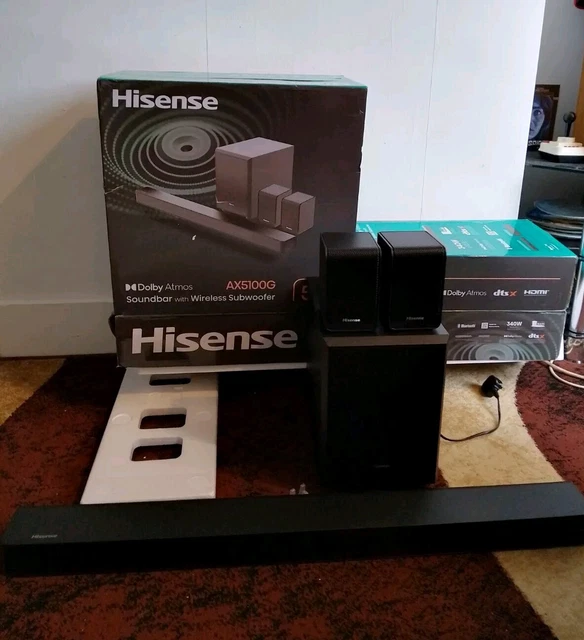 HISENSE AX5100G 5.1 Channel Soundbar with wireless subwoofer £120.00 ...