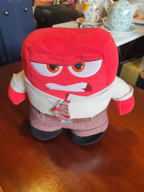 DISNEY STORE EXCLUSIVE Stamped Pixar Inside Out Movie RED ANGER Plush ...