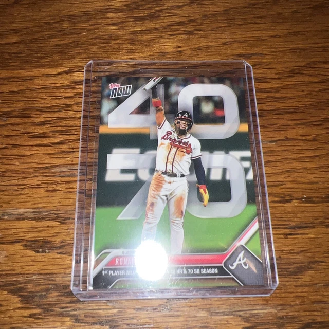 CARTE RONALD ACUNA Jr. 40 70 Club 2023 MLB TOPPS NOW 927 Atlanta Braves ...