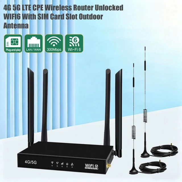 4G/5G LTE CPE Wireless Router Unlocked WIFI6 With SIM Card Slot Outdoor ...