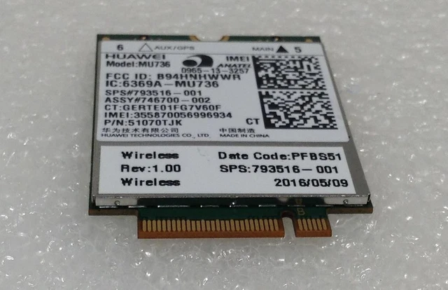 HP 430 SPS-WWAN MU736 793516-001 HSPA+ w/gp WWAN CARD NEW $27.40 ...