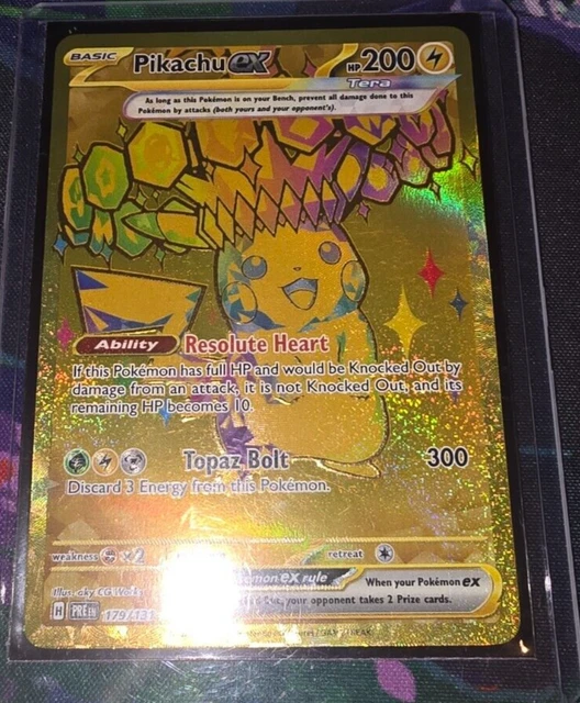 PIKACHU EX 179/131 - Pokémon TCG -SV Prismatic Evolutions -Gold Secret ...