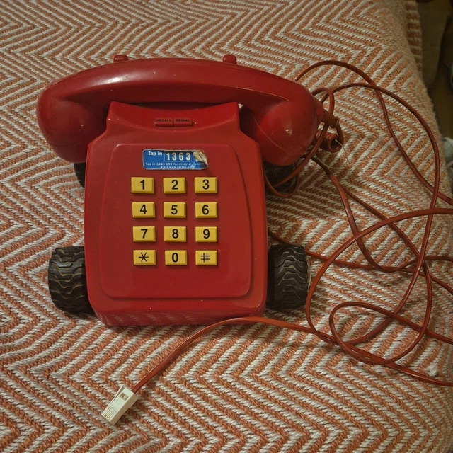 VINTAGE 80/90S DIRECT line the red telephone on wheels original mobile ...
