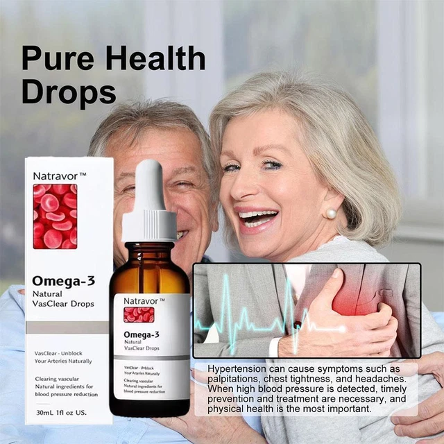 VEGAN OMEGA-3 NATURAL Vasclear Drops,Fish Oil Alternative,DHA,EPA ...