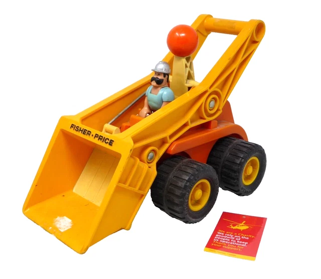 FISHER PRICE HUSKY Helpers Scoop Loader Vintage 1970's Toy A1 £7.50 ...