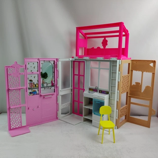BARBIE HCD47 FOLDABLE Dolls House With 2 Levels House Only No ...