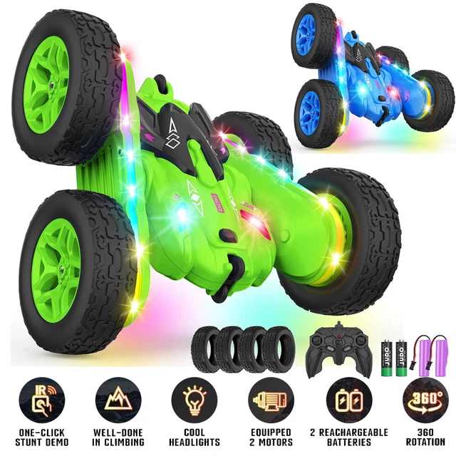 KIDS 360° RC Stunt Car Toy Double-Sided Flip Remote Control Vehicle ...