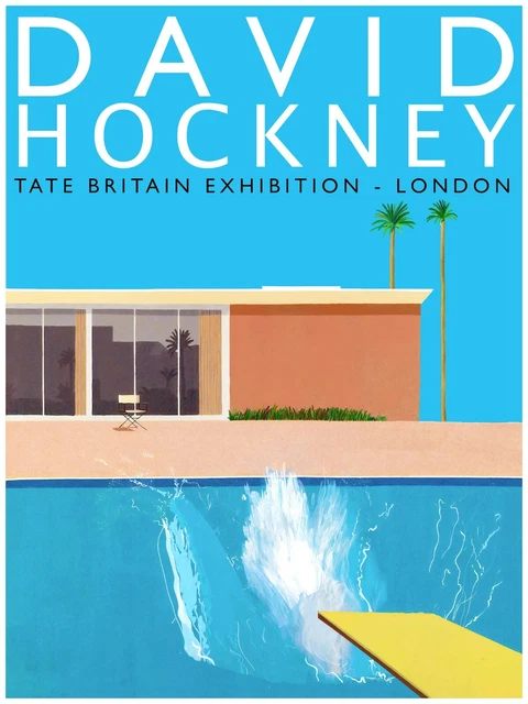 REPRODUCTION / AFFICHE, David HOCKNEY, Exhibition London, 1967 / 15 x ...