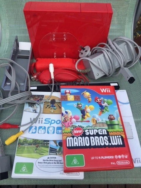 NINTENDO WII 25TH Anniversary Red Super Mario Bros Limited Edition $220.00 - PicClick AU