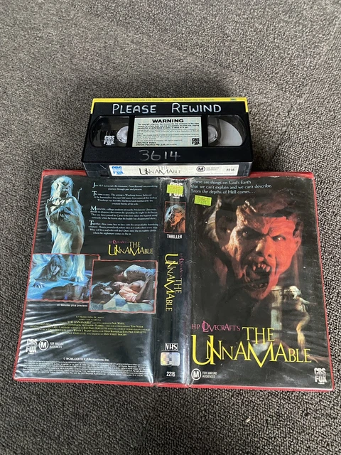RARE/ THE UNNAMABLE Vhs/ Original Cbs/fox Horror Video EUR 95,57 ...