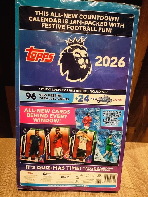 TOPPS PREMIER LEAGUE 2025/26 Festive Countdown Calendar - BOX DAMAGED £ ...