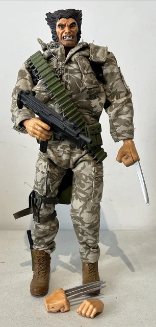 AWESOME MARVEL X Men Wolverine Army Action Man Figure Military 12 ...