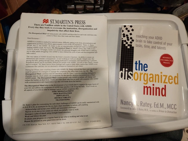 THE DISORGANIZED MIND: Coaching Your TDAH Advance preuve non corrigée ...