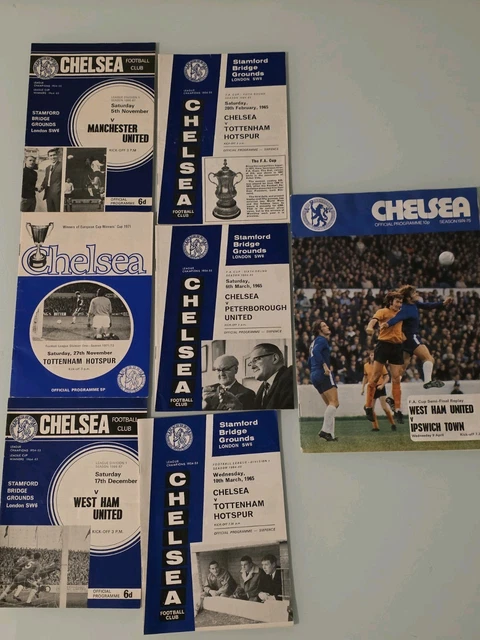 CHELSEA 60S/70S LEAGUE and Fa Cup Football Programmes Job Lot £3.28 ...
