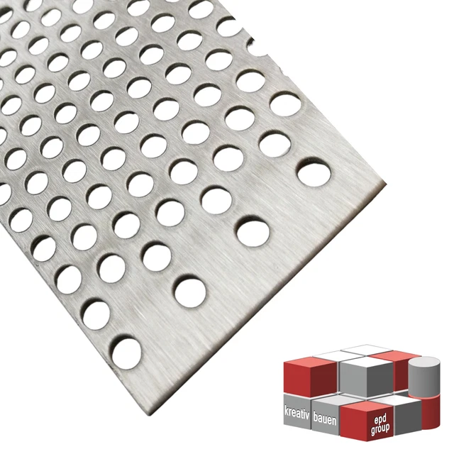 EDELSTAHL 1,5MM LOCHBLECH Rv 5-8 Blechzuschnitt Schachtabdeckung ...