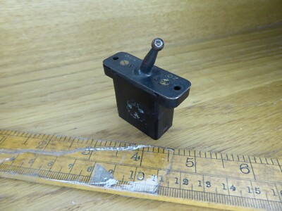 WW2 RAF AIRCRAFT Cockpit Toggle Switch - metal plate marked ON / OFF 5c ...