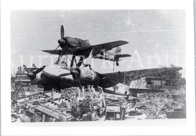 C025 FOTO WEHRMACHT Archiv Repro Luftwaffe Flugzeug Mistel Bomber Ju88 ...