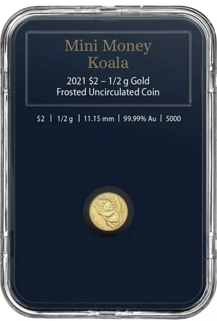 2021 $2 MINI Money Koala 1/2g Gold Frosted Uncirculated Coin $195.00 ...