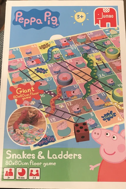 PEPPA PIG GIANT Snakes & Ladders Game Complete Lovely Condition Jumbo £ ...