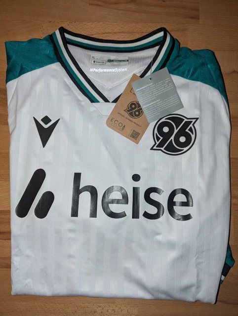 HANNOVER 96 TRIKOT | 2024/25 Macron | XL | Ausweich | Weiß/Grün | Third ...