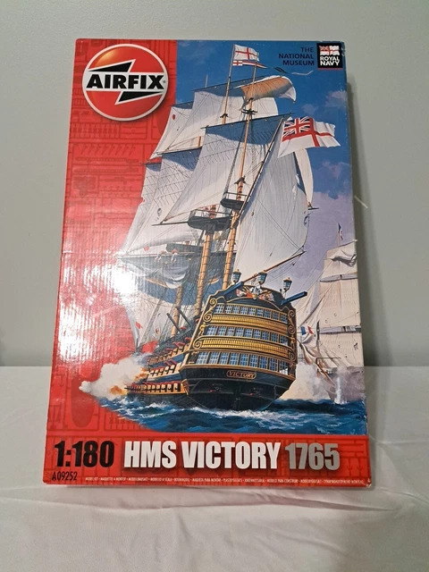 AIRFIX HMS VICTORY 1765 1:180 Ship Plastic Model Kit Royal Navy Unbuilt ...