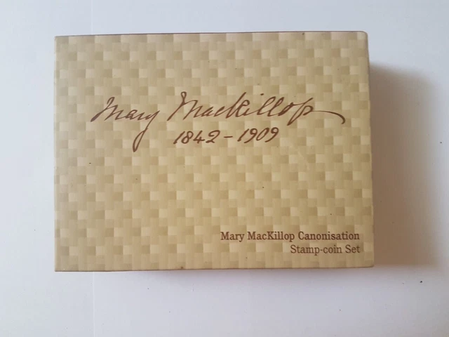 2010 MARY MACKILLOP 99.9% Pure Silver Stamp & Coin Set Perth Mint $40. ...