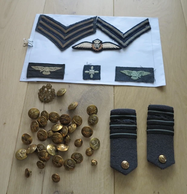 WW2 RAF ROYAL Air Force Officer's Rank Badges / Buttons / Epaulettes ...
