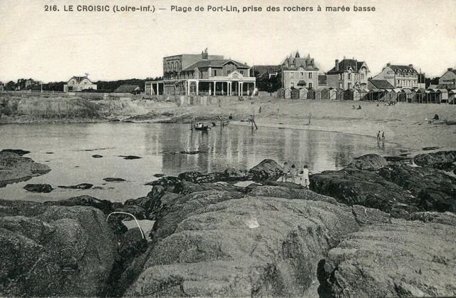 CARTE LE CROISIC Plage de Port Lin prise des rochers à marée Basse Les ...