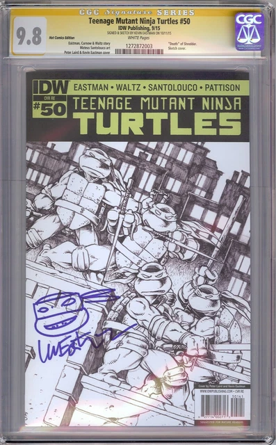 IDW TEENAGE MUTANT Ninja Turtles #50 CGC 9.8 SS signed sketched by ...