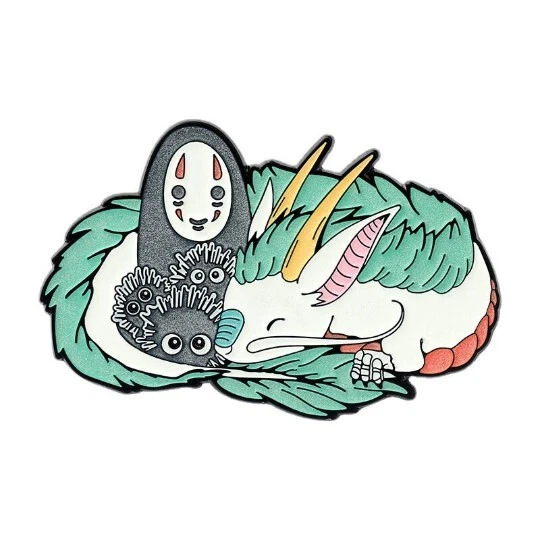 STUDIO GHIBLI SPIRITED away / Haku / no face / soot sprite enamel pin ...
