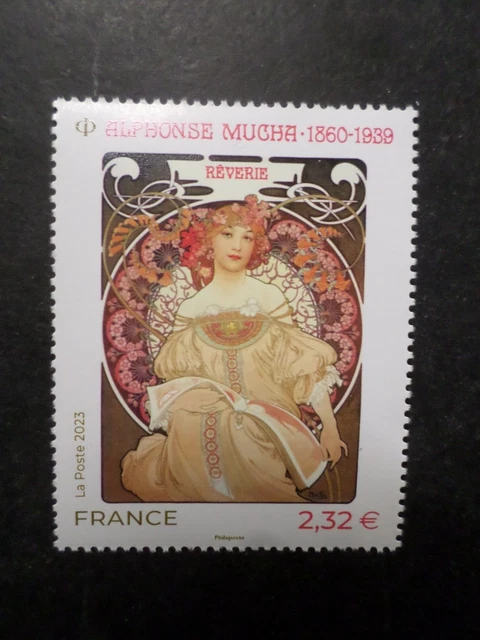 FRANCE 2023 TIMBRE ALPHONSE MUCHA TABLEAU ART PEINTRE neuf** MNH EUR 4 ... FRANCE 2023 TIMBRE ALPHONSE MUCHA TABLEAU ART PEINTRE neuf** MNH EUR 4 ...
