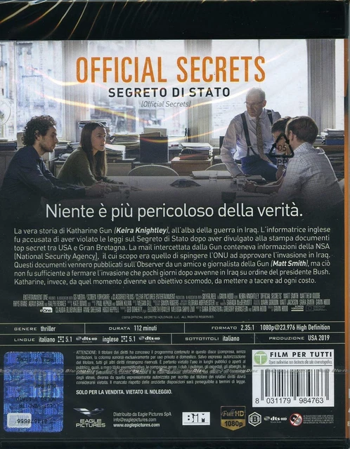 OFFICIAL SECRETS - Segreto Di Stato (Blu-ray) Keira Knightley Matt ...