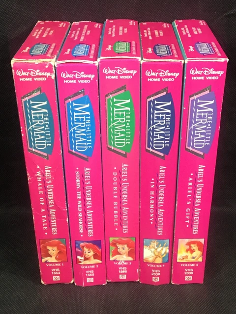 THE LITTLE MERMAID ARIELS UNDERWATER ADVENTURES VHS Tape COMPLETE SET ...