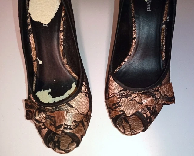 USED WEDGES PUMPS Peeptoes HighHeels schwarz Schuhe getragen Sammler ...