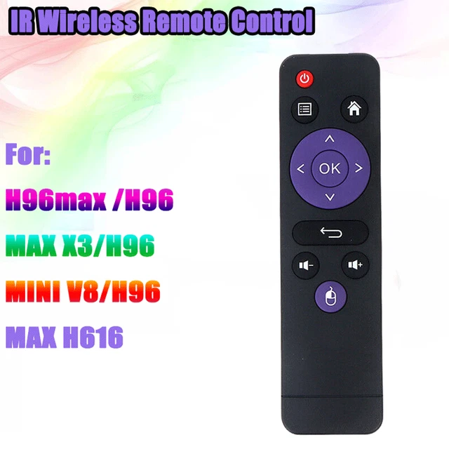 IR WIRELESS REMOTE Control For H96 Max V8 V11 X3 X4 H616 Android Smart ...