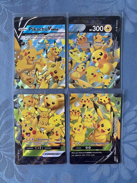 POKEMON PIKACHU V Union Celebrations 25th Anniversary SWSH139-142 ...