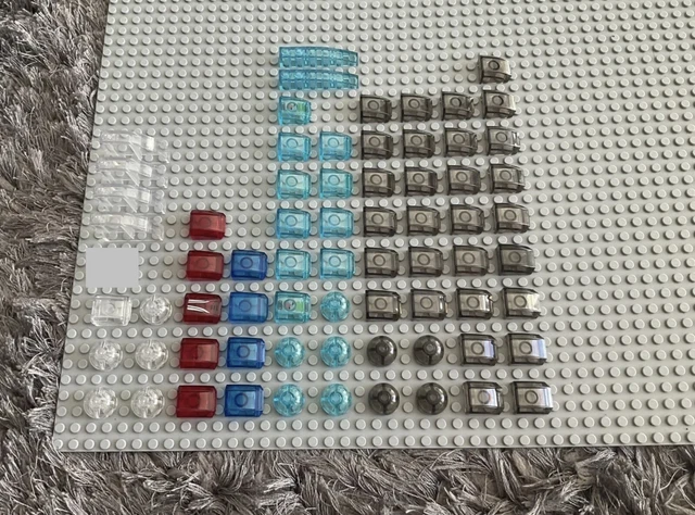 LEGO LOT GENUINE 69 trans curved bricks, various types £2.99 - PicClick UK