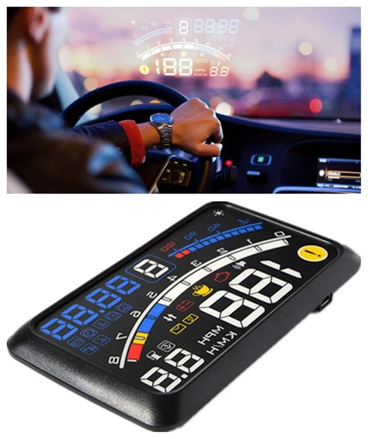 5.5& CAR HUD Head-Up Display OBD2 Dashboard Speedometer Projector Speed ...