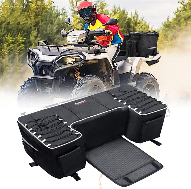 ATV PART REAR Rack Back Seat Storage Pack Luggage Bag Cushion Pad ...