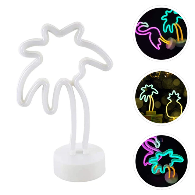 GREEN PVC COCONUT Tree Neon Light Atmosphere Lamp Festival Decor ...