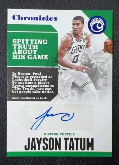 2017-18 CHRONICLES JAYSON Tatum Celtics Spitting Truth About His Game ...