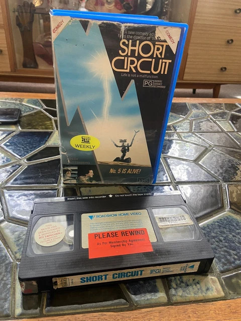 SHORT CIRCUIT VHS VIDEO TAPE Video EZY Ex Rental Hard Case Short ...