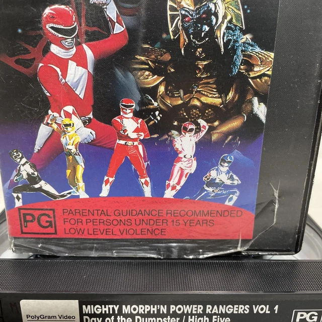 VINTAGE MIGHTY MORPHIN POWER RANGERS Day of Dumpster High Five VHS ...