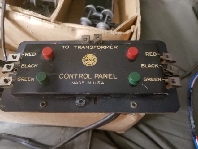 VINTAGE 1950S MARX O Gauge Train Car Control Panel w Control Button ...