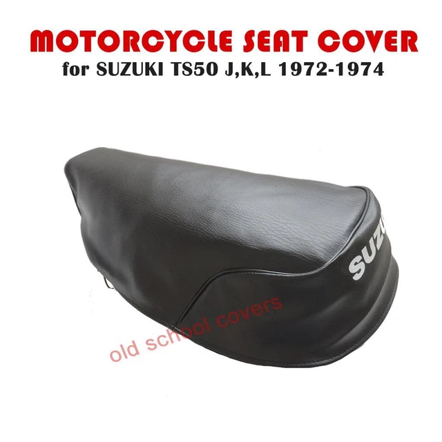 SUZUKI TS50 J K/L Ts 50 1972 - 1974 Housse de Siège & Bande Blanc Logo ...