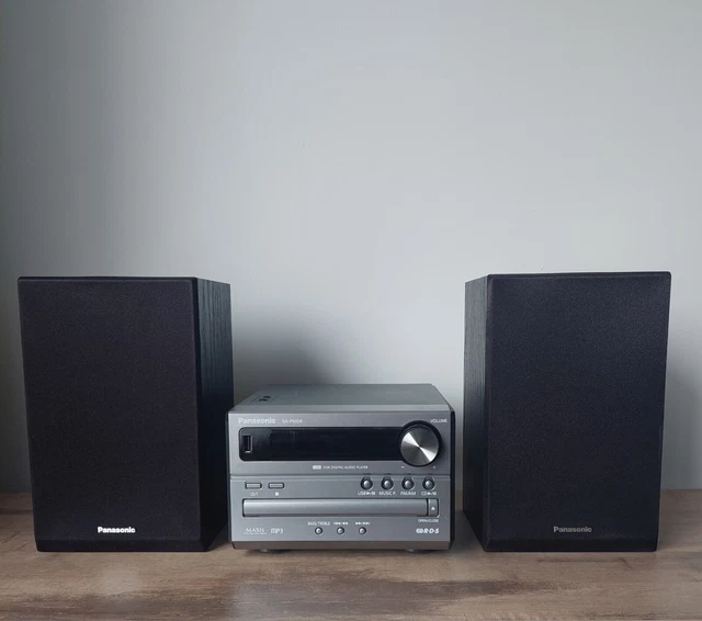 PANASONIC SA-PM04 MICRO Hi-fi Bookshelf Stereo System FM/AM USB MP3 CD ...