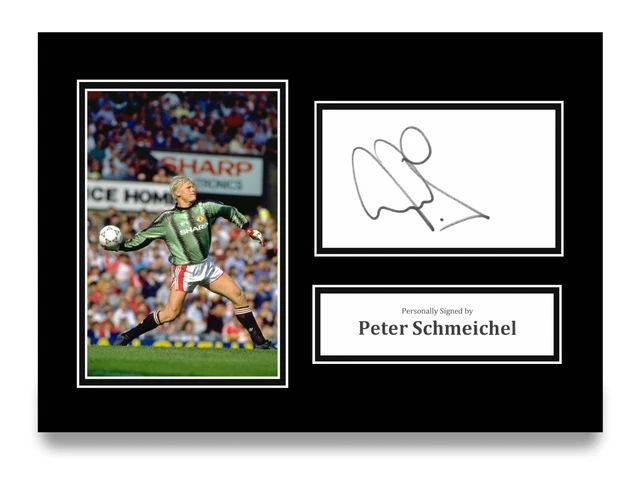 PETER SCHMEICHEL SIGNED A4 Photo Autograph Manchester United Gift ...