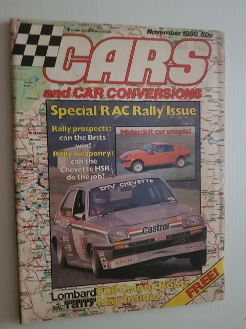 CARS AND CAR Conversions Magazine November 1980 Chevette HSR RAC Rally ...